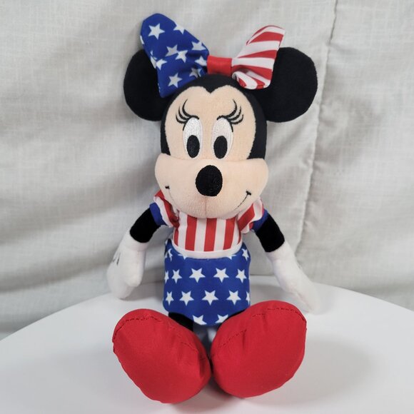 Disney | Toys | Disney Patriotic Stuffed Plush Minnie Mouse 4th Of July ...